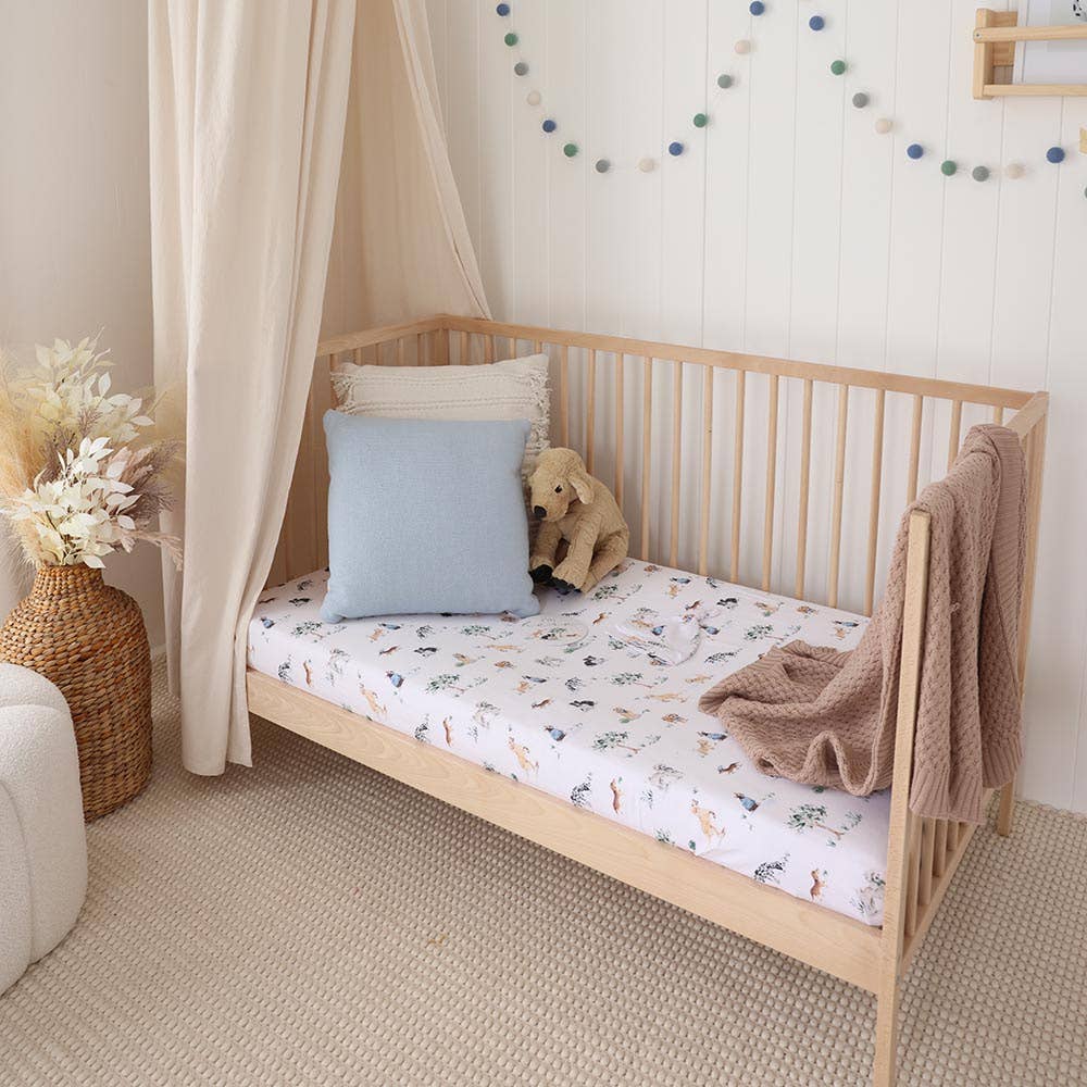 Dog Park Organic Fitted Cot Sheet | Snug Bug | Sheets