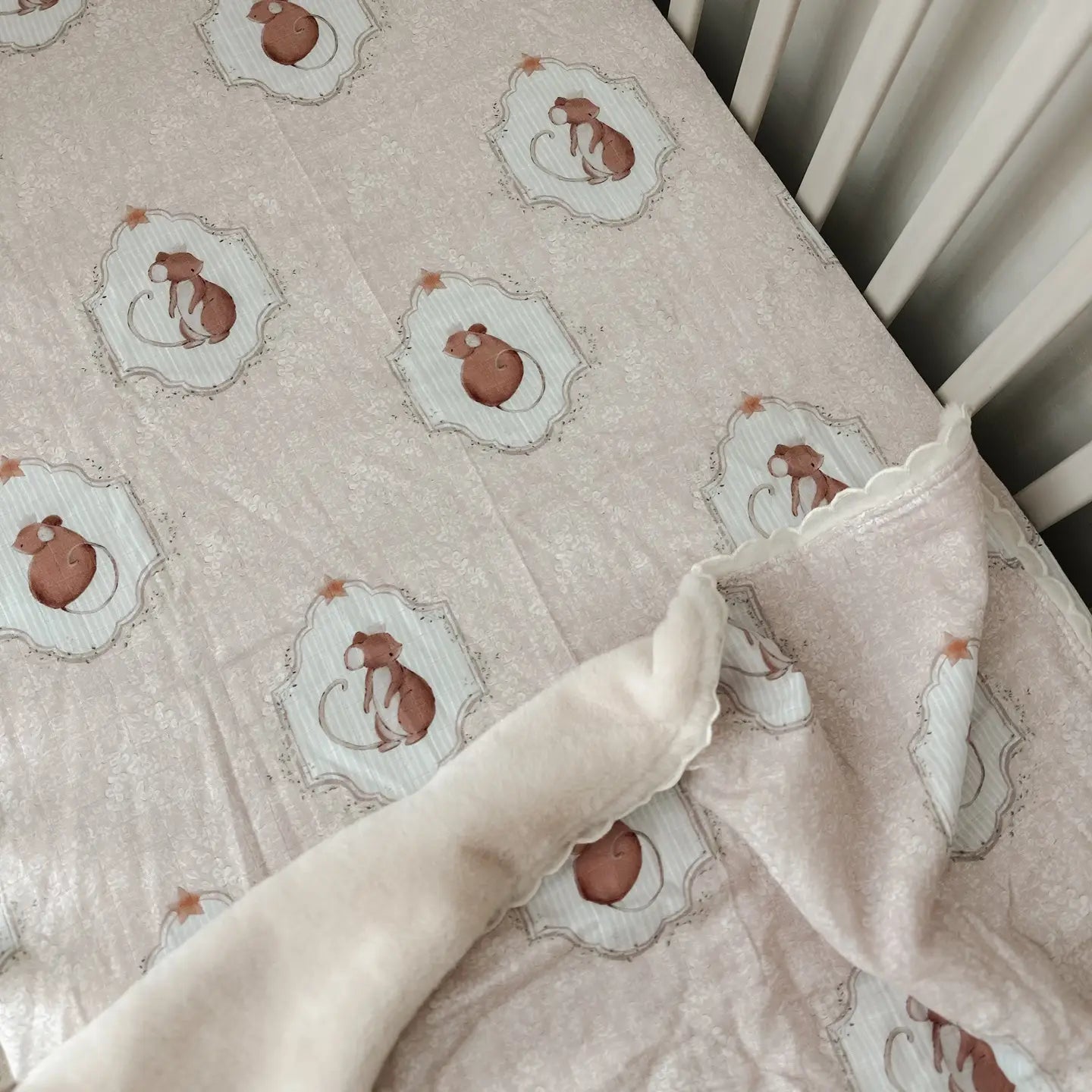Sweet Squeak Fitted Cot Sheet | Snug Bug | Cot Sheets