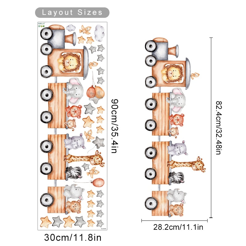 Little Jungle Train Ride Wall Decal | Nursery & Children's Wall ...